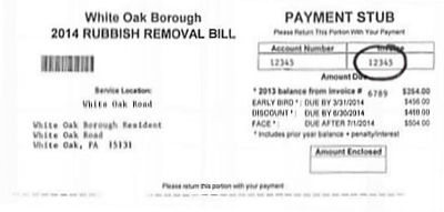 White Oak Borough Payments Page